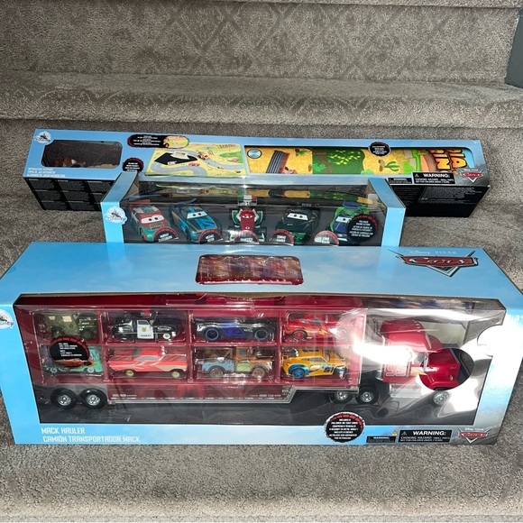 Disney | Toys | New Lot Disney Parks Pixar Cars Mack Hauler Grand Prix ...